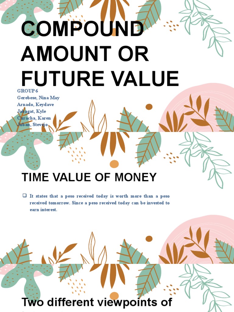 Compound Amount | PDF | Interest | Compound Interest