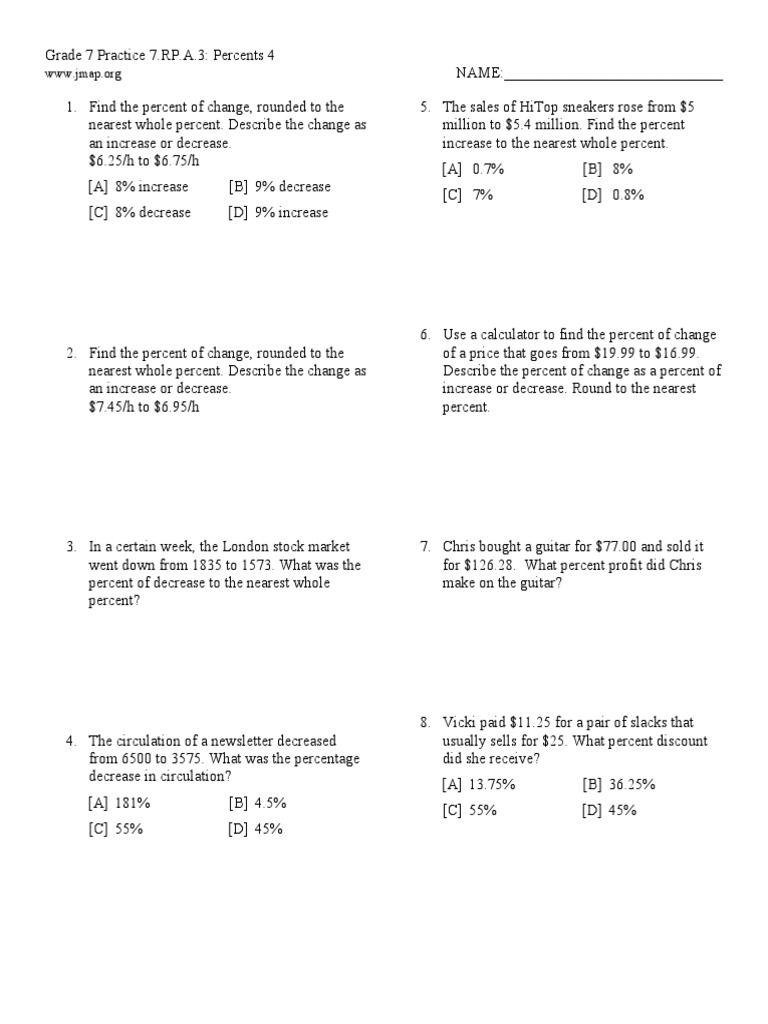 7 RP A 3 PercentsPR4 | PDF | Economies | Business Process