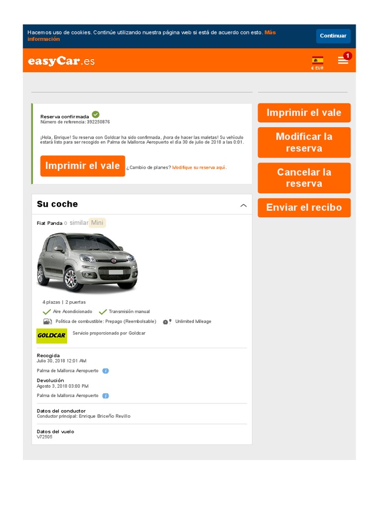 Precios Fantásticos Con Easycar - Es | PDF