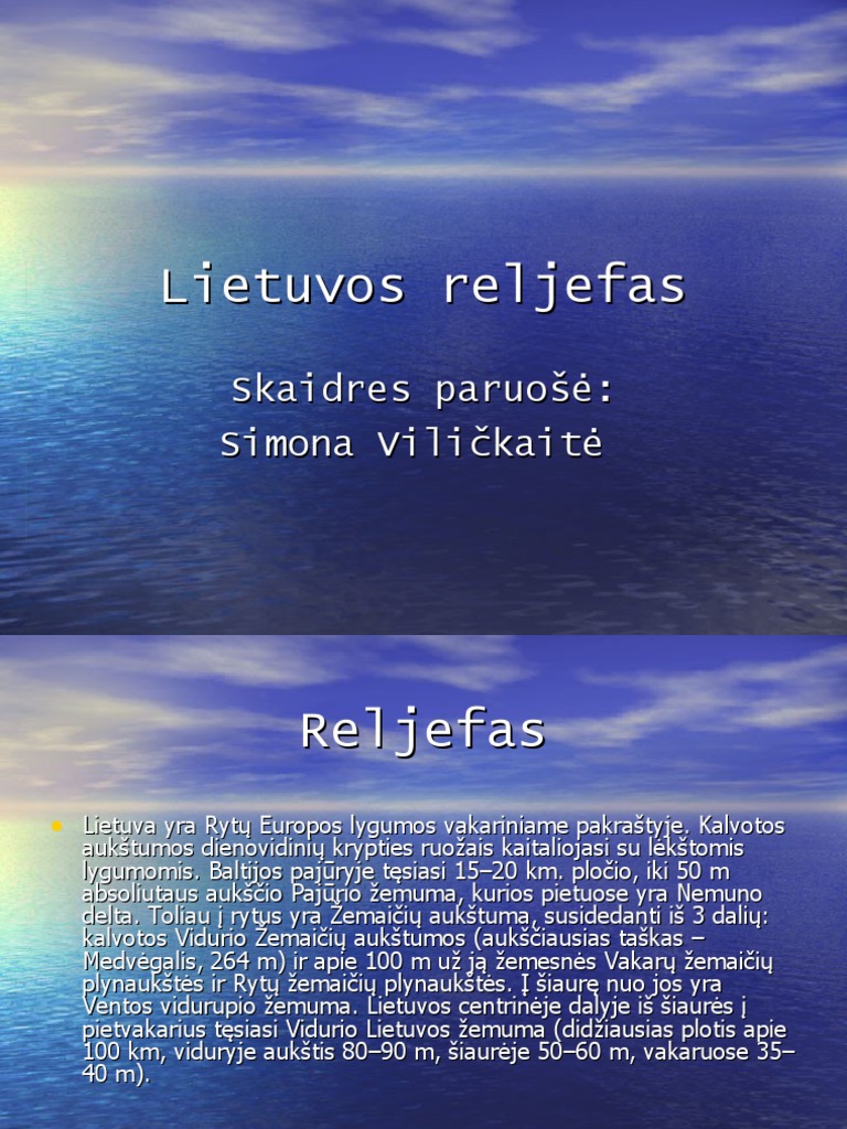 Lietuvos Reljefas (Mokslobaze - LT) | PDF