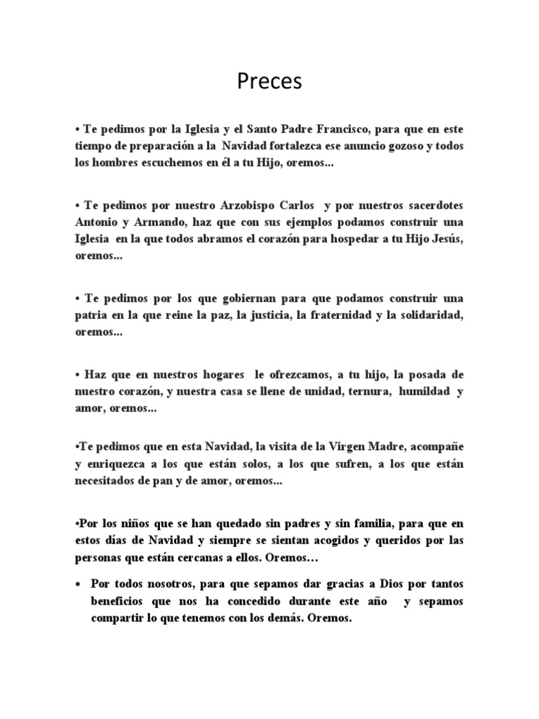 Preces Diciembre | PDF