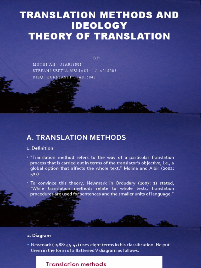 Translation Methods and Ideology Explained | PDF | Translations | Semantics