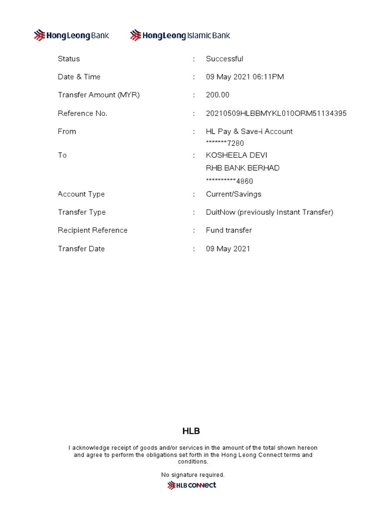 Transaction Confirmation Notice | PDF