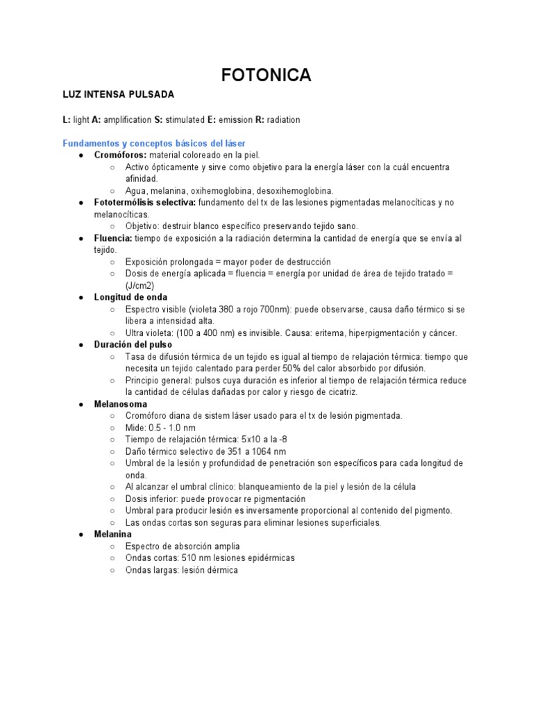 Fotonica Ipl | PDF | Espectro electromagnético | Ligero
