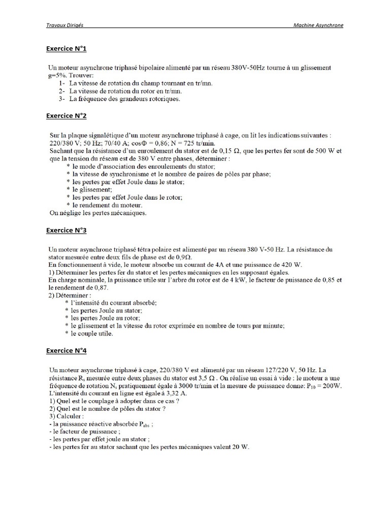 TD Machines Asynchrones | PDF