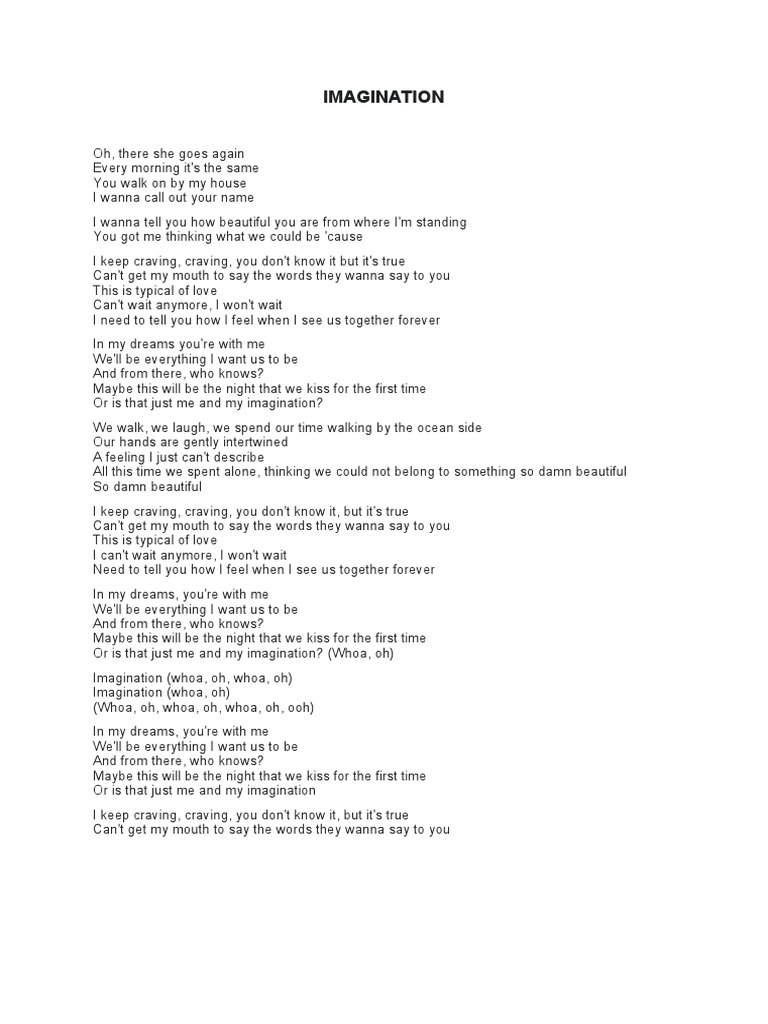 Lirik Imagination | PDF