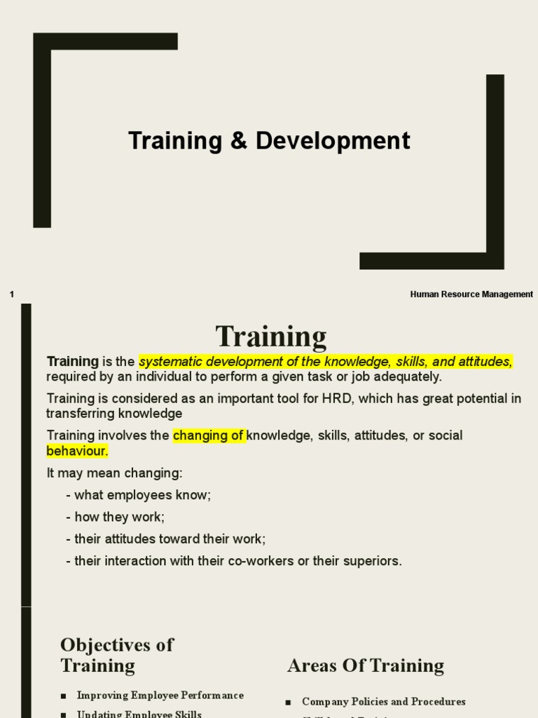 Unit 5. Training and Development | PDF | Educational Technology | Human ...