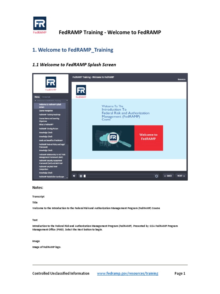 100 A FedRAMP Training Welcome To FedRAMP | PDF | Computer Security | Security