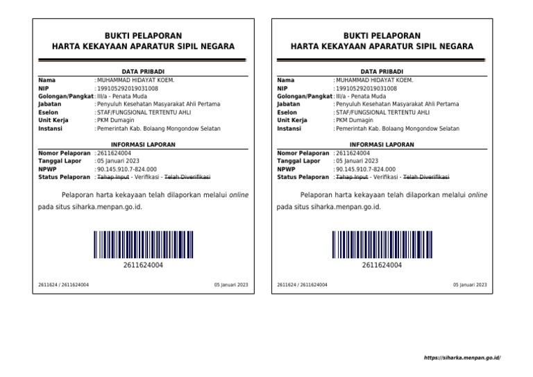 Bukti Siharka Yayat | PDF