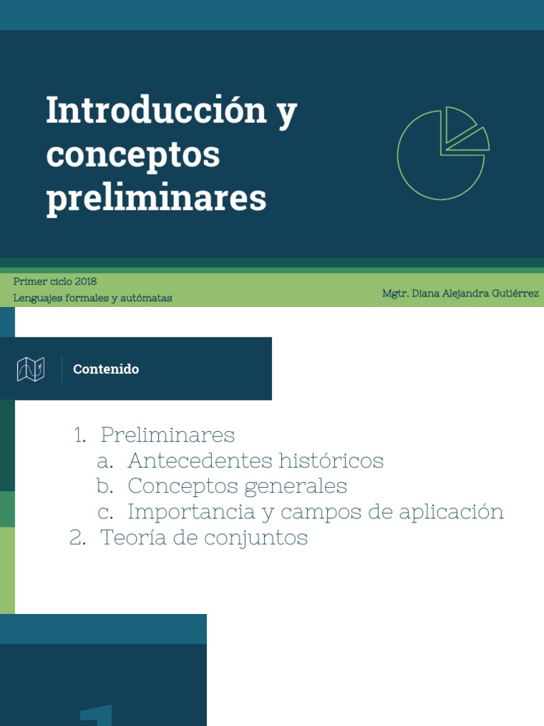 01 - Introducción y Conceptos Preliminares | PDF | Conjunto (Matemáticas) | Lenguaje de programación
