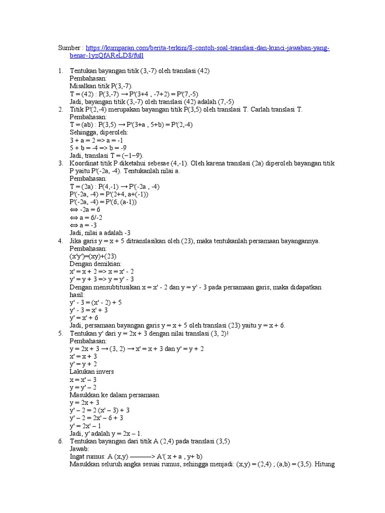 Geometri Transformasi | PDF | Metode & Bahan Ajar