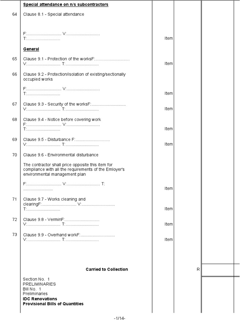 BoQ - My Sample | Download Free PDF | Wall | Door