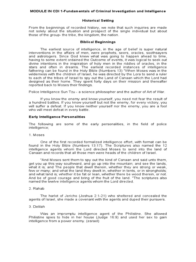 Final Module For Student | PDF | Espionage | Military Intelligence