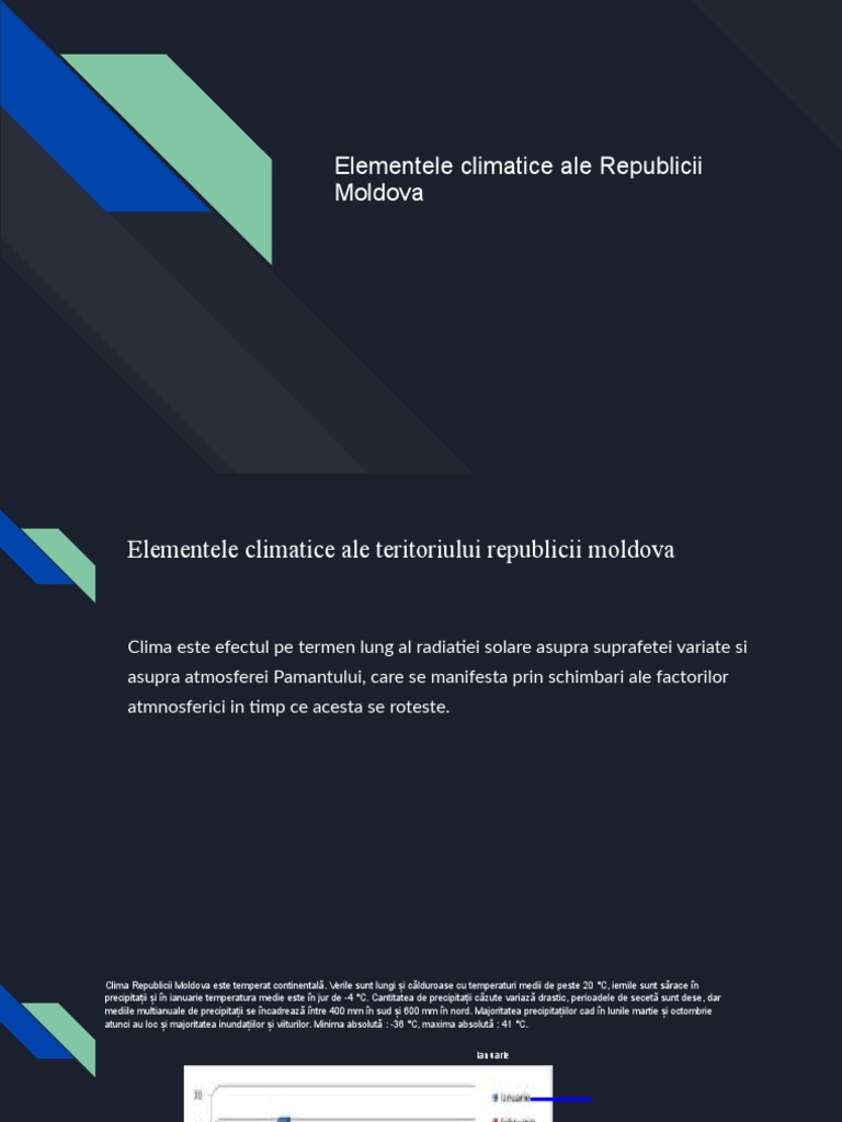 Elementele Climatice Ale Republicii Moldova. | PDF