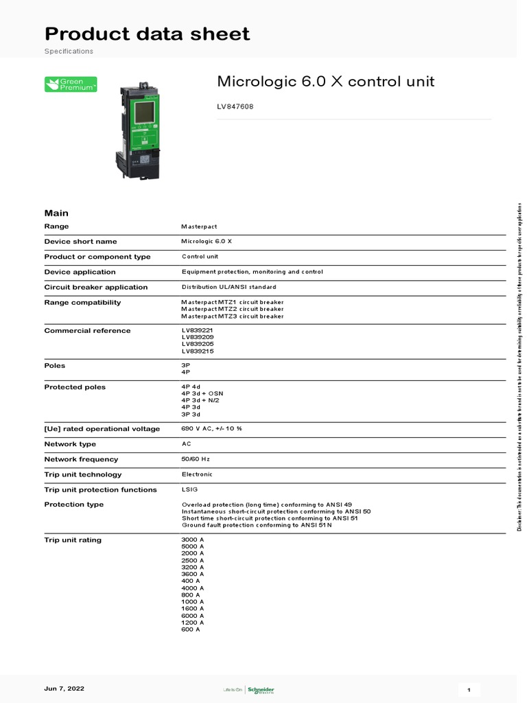 MasterPact MTZ - LV847608 | PDF | Power Supply | Ac Power