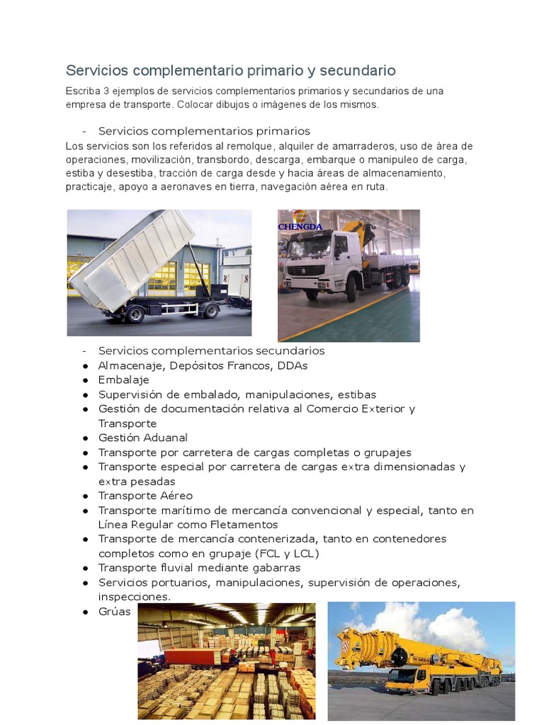 Servicios Complementario Primario y Secundario | PDF