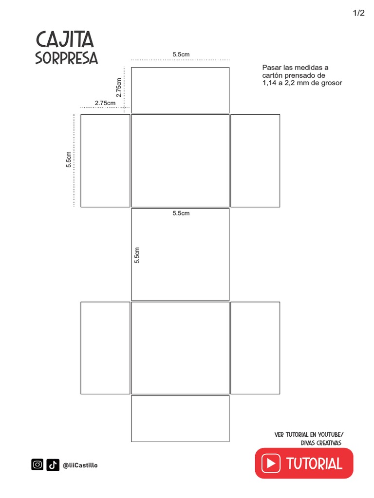 Molde Cajita Sorpresa Mini Joyero Pdf