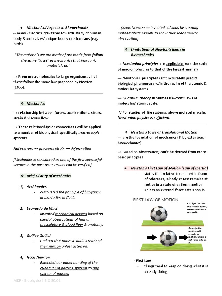 Principles in Biomechanics and Mechanical Equilibrium | PDF | Rotation ...