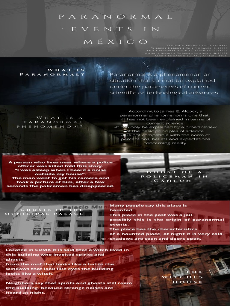 Paranormal events in Mexico Infografía | PDF | Paranormal | Ghosts