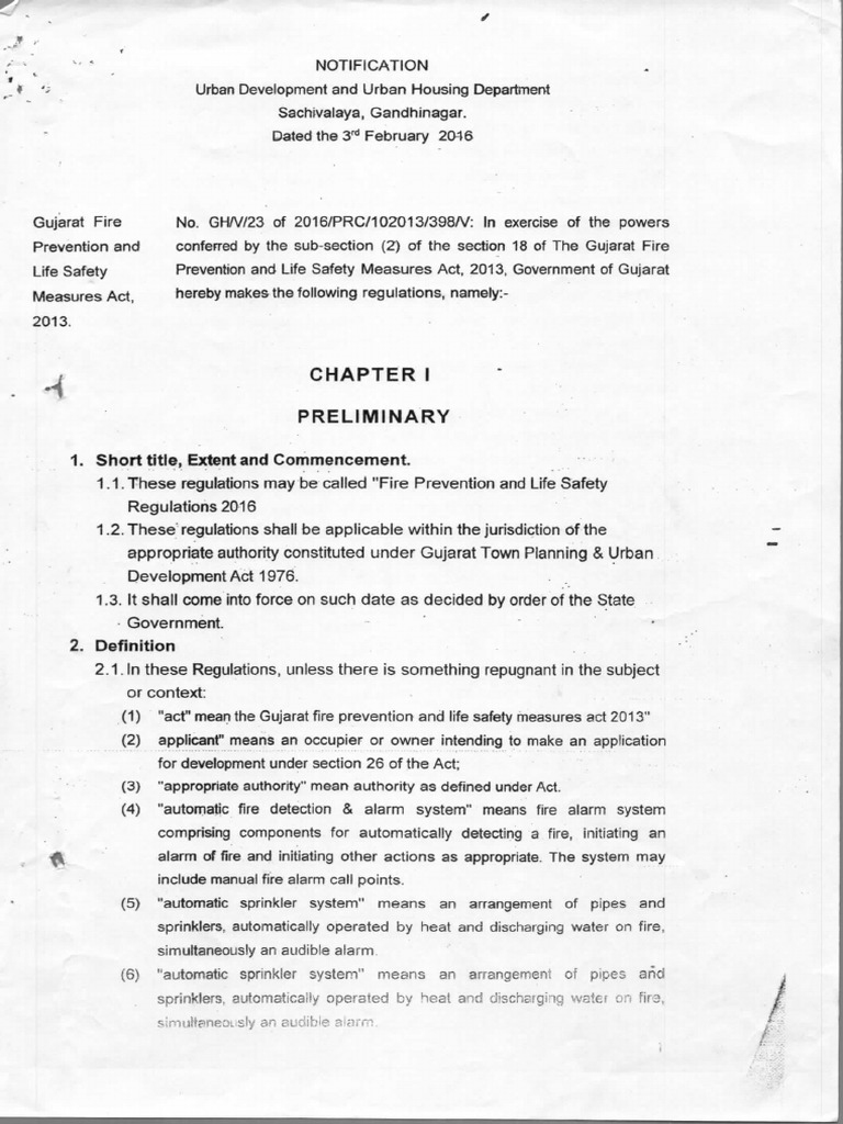 Notification Fire Fighting | PDF