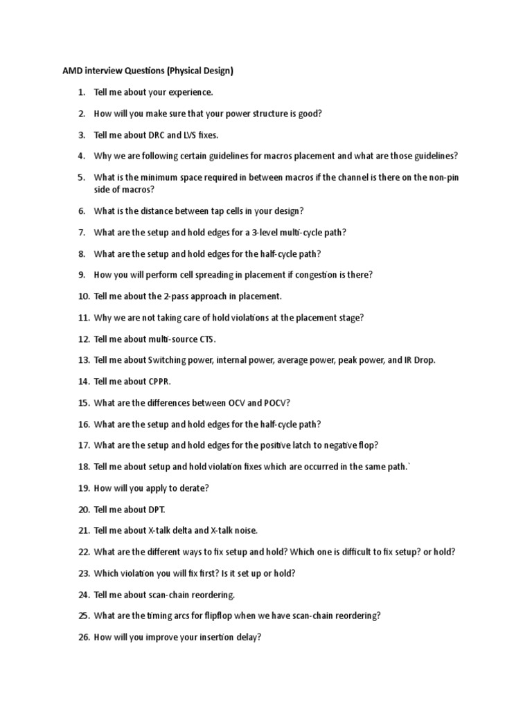 PD AMD Questions | PDF