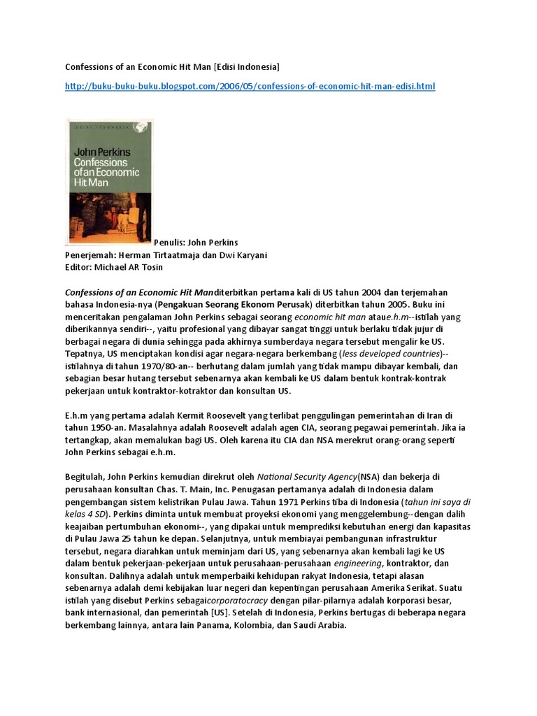 Confessions of An Economic Hit Man | PDF