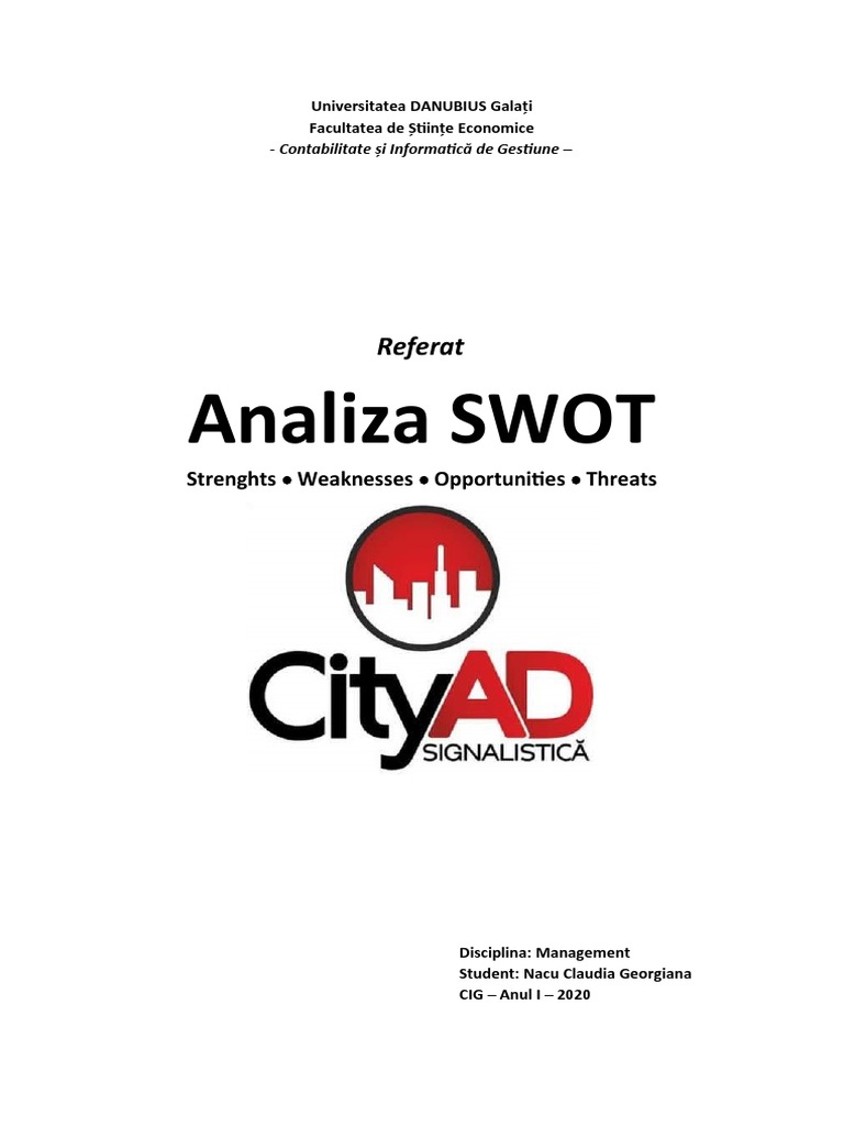 Analiza SWOT | PDF