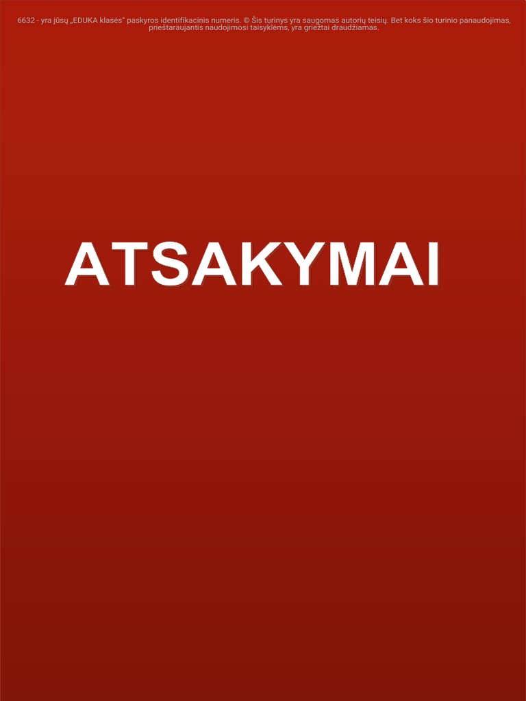 Atsakymai 2 Dalis | PDF