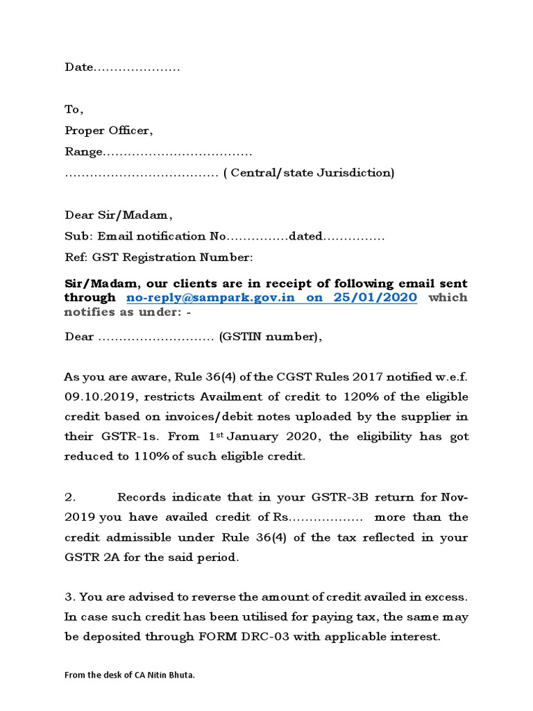 Itc Claim Reply Pdf Justice Crime And Violence