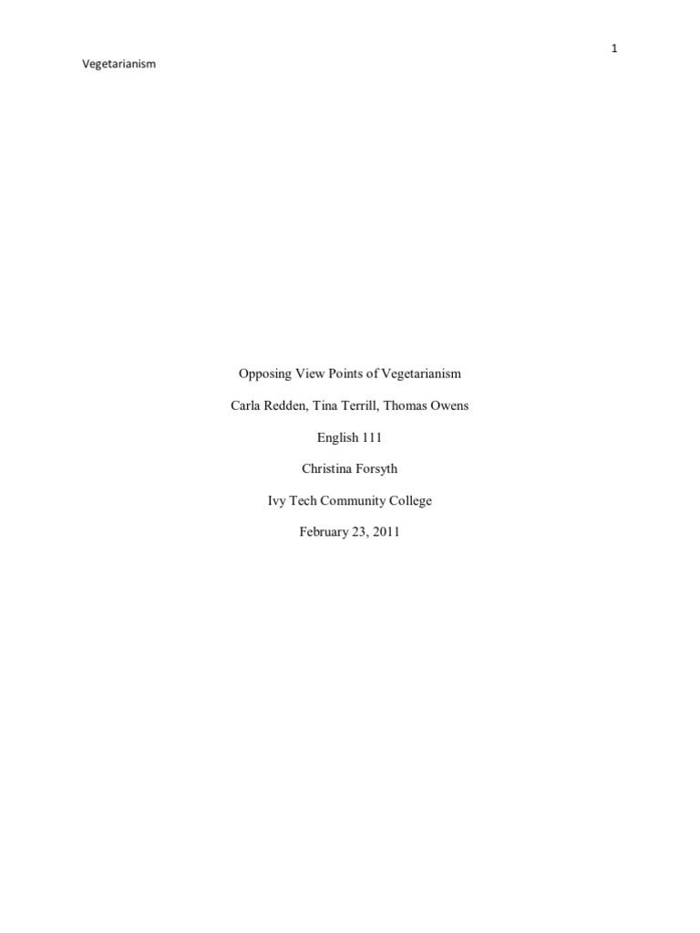 Opposing Views | PDF | Vegetarianism | Livestock