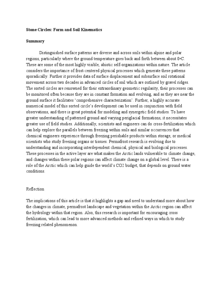 Stone Circles - Form and Soil Kinematics | PDF