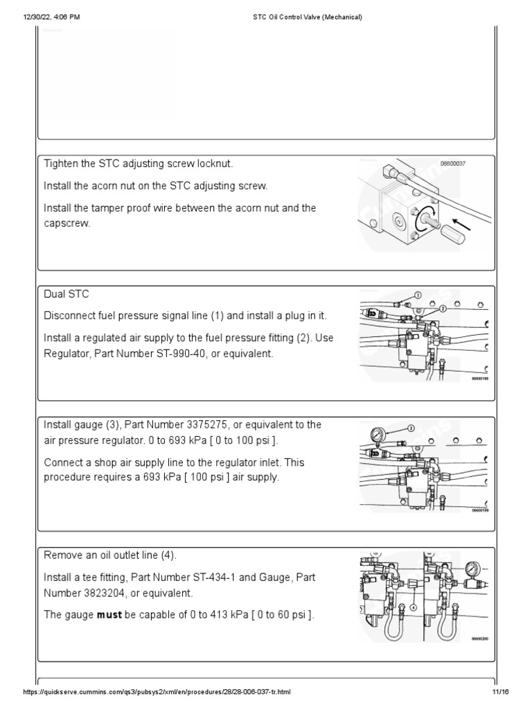 STC Oil Control Valve (Mechanical) - 6 | PDF | Valve | Tools