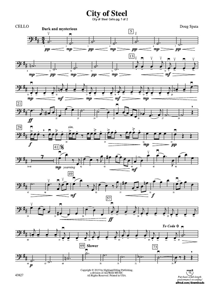 City of Steel Cello | PDF