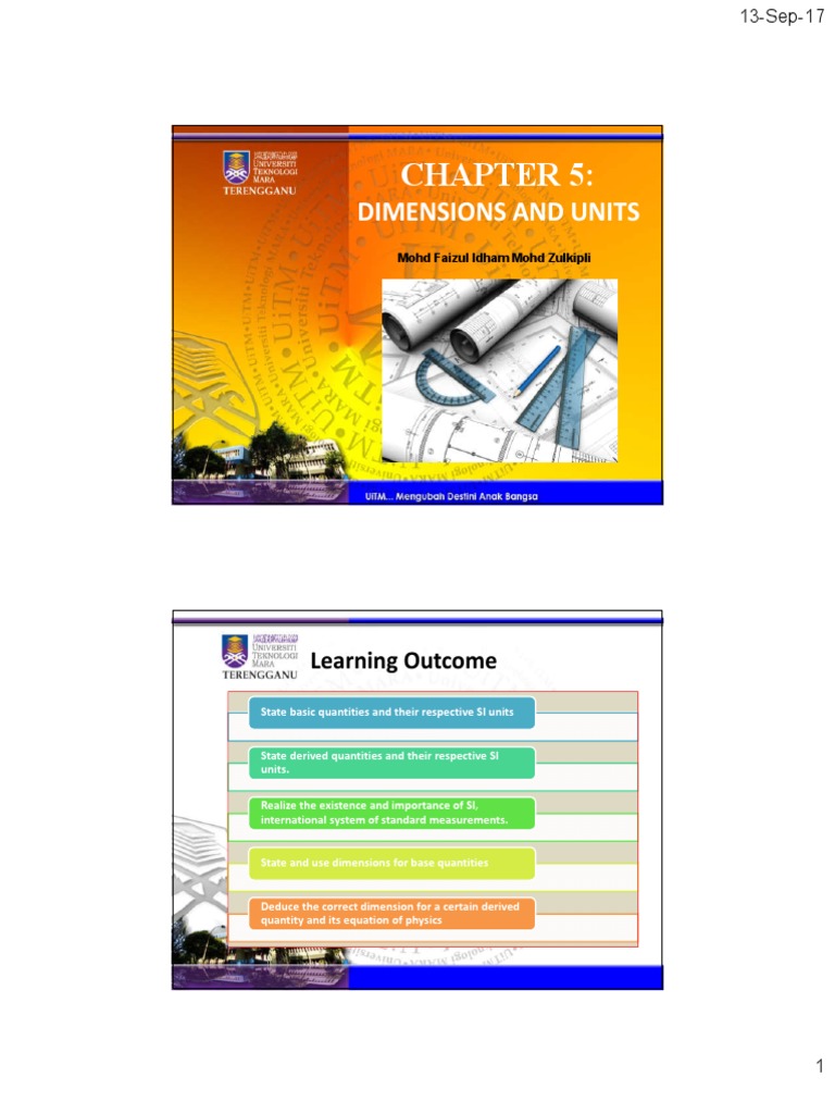 MEC101 C5 - Dimensions, Units & Unit Conversions | PDF | International ...