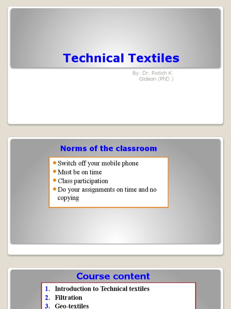 Class 1 - Introduction-To-High Performance Products | PDF | Textiles ...