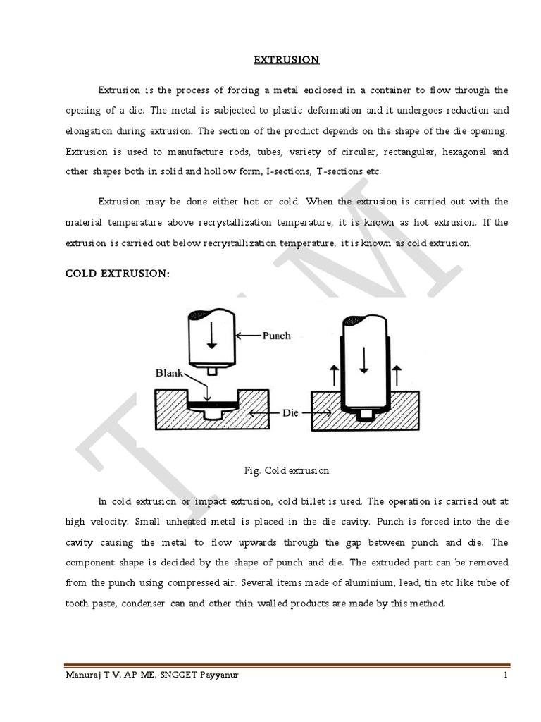 Extrusion | PDF | Extrusion | Metals