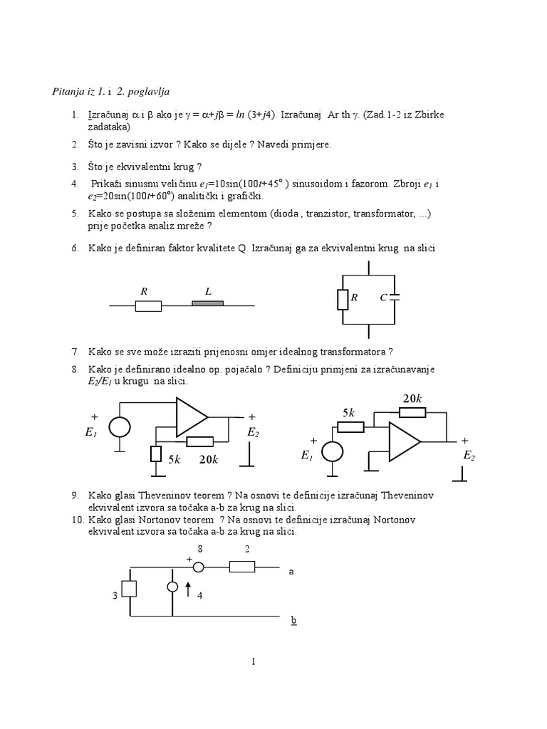 Primjeri Pitanja I Kolokvij | PDF