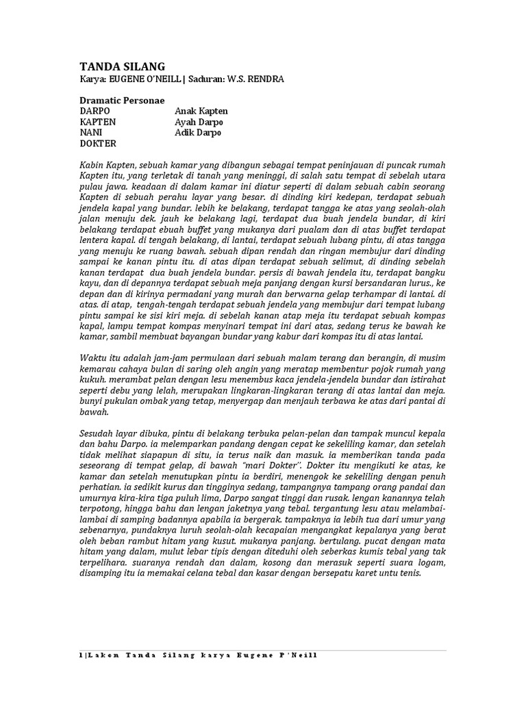 WS Rendra - Tanda Silang | PDF