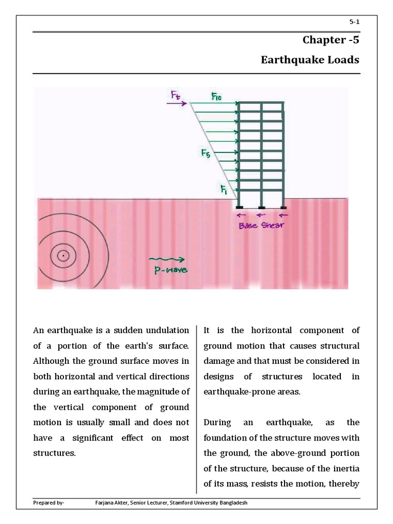 Earthquake Base Shear Analysis | PDF | Earthquakes | Force