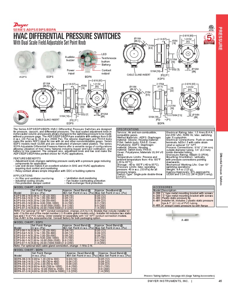 Adps 08 2 N C | PDF | Pressure Measurement | Switch