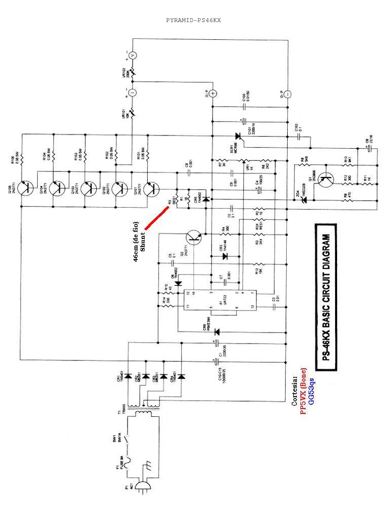 Fonte PYRAMID PS46 KX Esquema | PDF