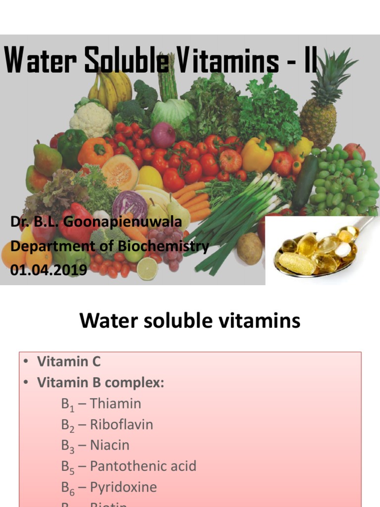 32 LN Water Soluble Vitamins II BLG | PDF | Vitamin B12 | Nicotinamide ...