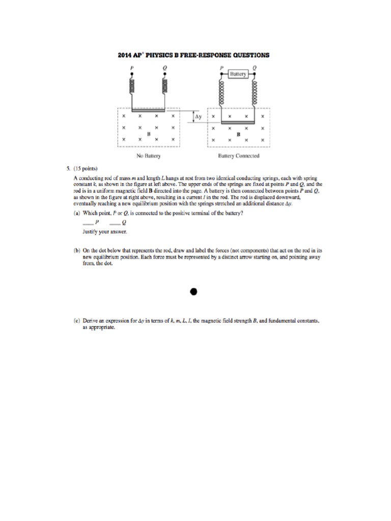 2014 Ap° Physics B Free-Response Questions | PDF