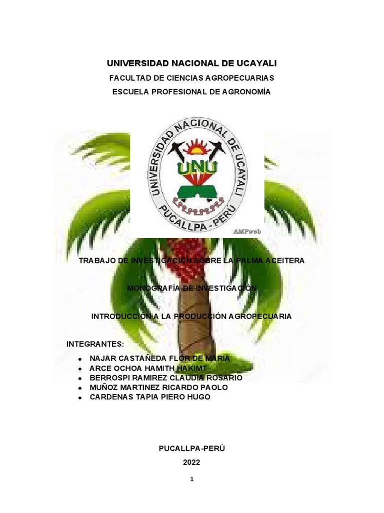 Palma Aceitera | PDF | Tallo de la planta | Raíz