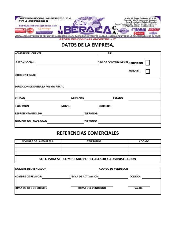 Ficha Cliente Nuevo | PDF | Derecho