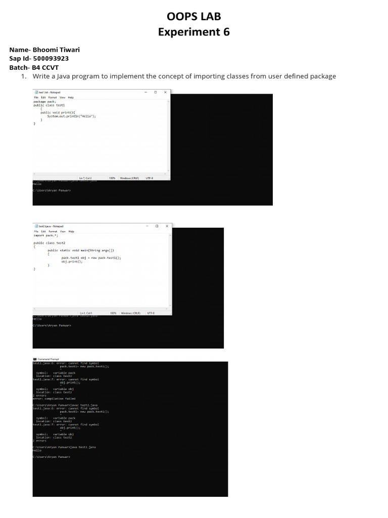 OOPS LAB Exercise 7 by Abhishek Aggarwal | PDF | Business | Computers