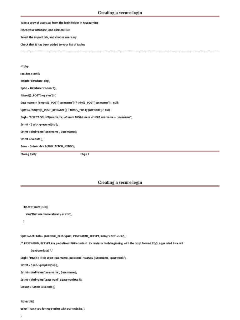 Secure Login | PDF | Password | Information Technology Management