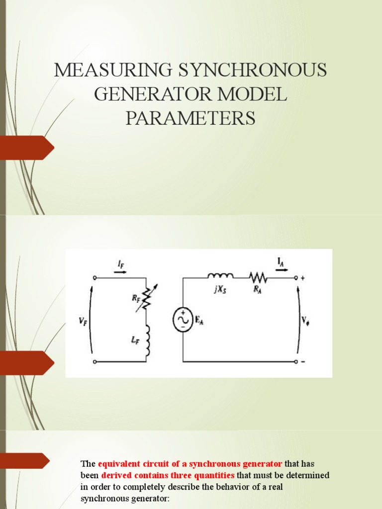 Determining Synchronous Generator Parameters Through Open Circuit And Short Circuit Tests Pdf