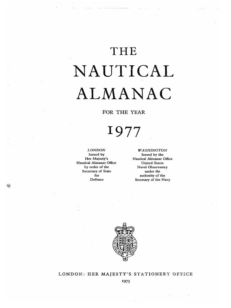 Nautical Almanac 1977 | PDF