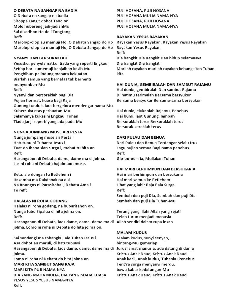 O Debata Na Sangap Na Badia | PDF | Agama & Spiritualitas